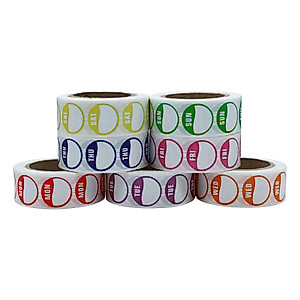 Hybsk 3/4 inch Day of Week Labels (Mon-Sun) FIFO Food Restaurant Day Dots Inventory Management Labels, 500 Labels per Roll, Total 3500 Stickers