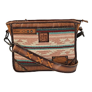 STS Ranchwear Women's Aztec Pattern Western Style Palomino Separe Mae Bag with Adjustable Crossbody Strap, Pink
