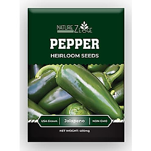 Hot Pepper Seeds for Planting, Cayenne, Hungarian Yellow, Jalapeno, Serrano, Habanero Orange, Heirloom Pepper Seeds Variety Pack, NonGMO