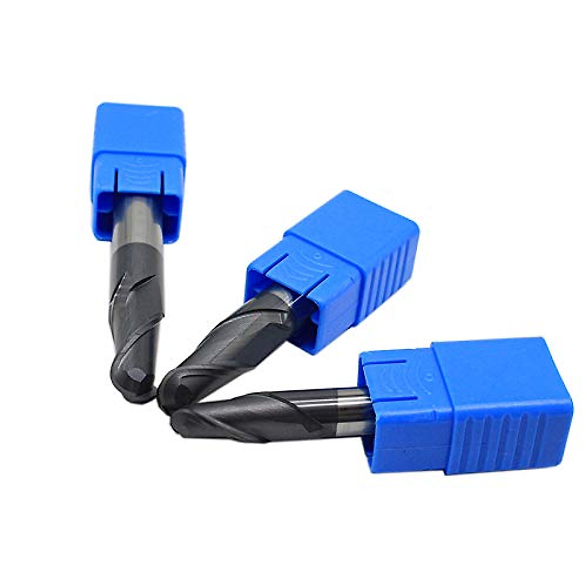 4mm 6mm 8mm 10mm 2 Flute HRC50 Rolling Mill Ball Milled Tungsten Carbide Spiral Drill Milling Cutter Ball Head Ball End Mill - ( Dimensions: R2.5X10XD6X50L/ Cutting Edge Length: 10PC )