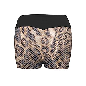 Bblulu Womens Hip Lift High Waist Yoga Shorts Textured Printing Running Butt Lifting Fitness Sports Workout Short Pants