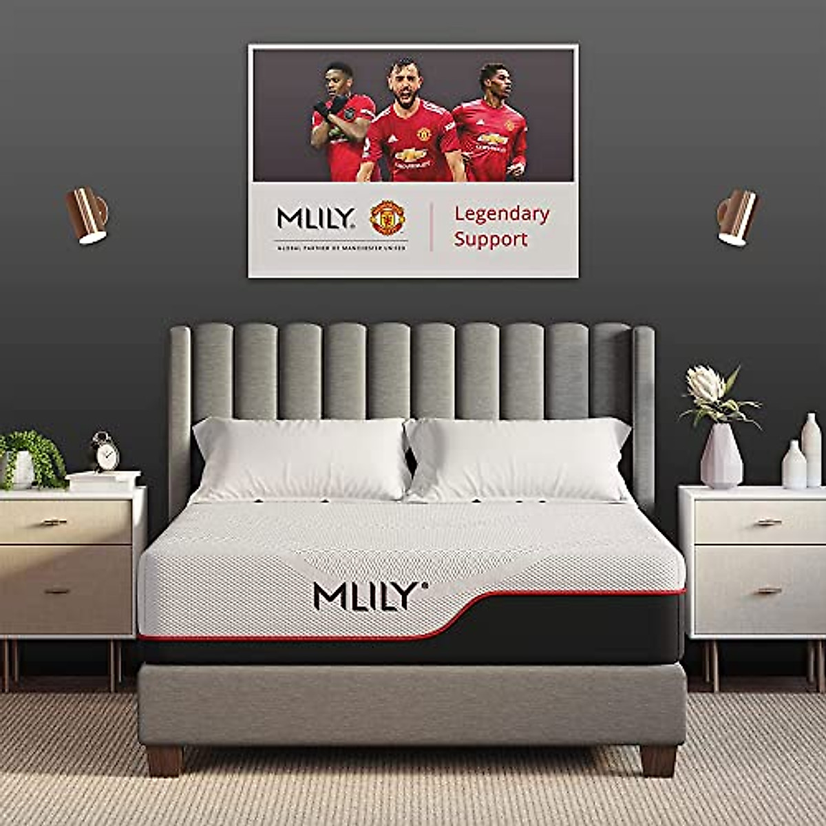 MLILY 12 Inch Twin XL Mattress, Manchester United Memory Foam Mattress in a Box Made in USA, Medium Plush, CertiPUR-US Certified