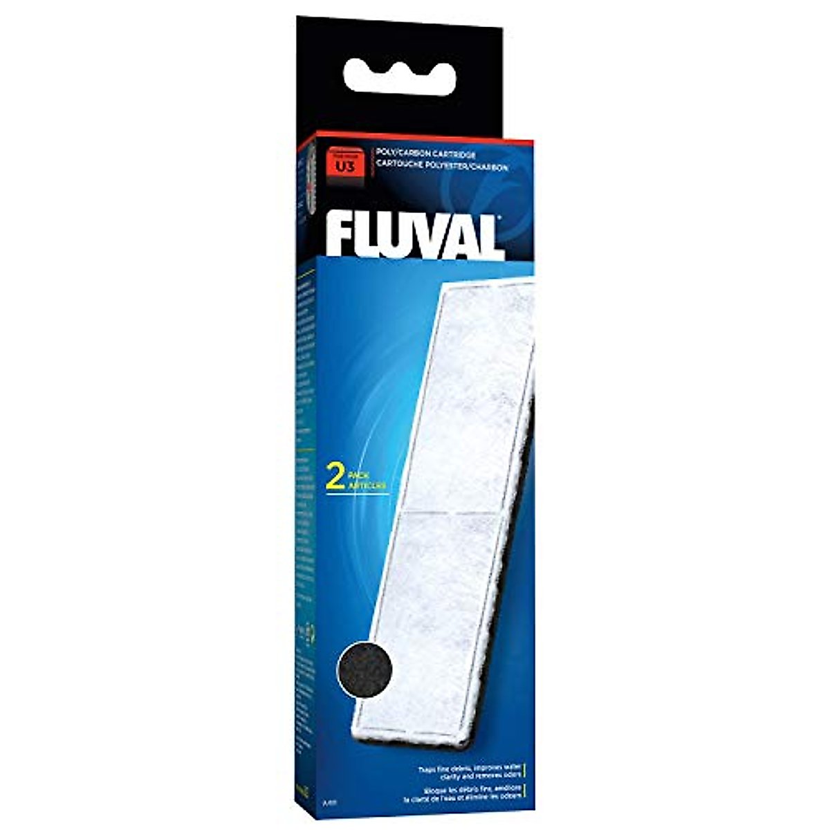 Fluval Underwater Poly/Carbon Filter Cartridge [Set of 2] Compatible Model: with U3 Filter