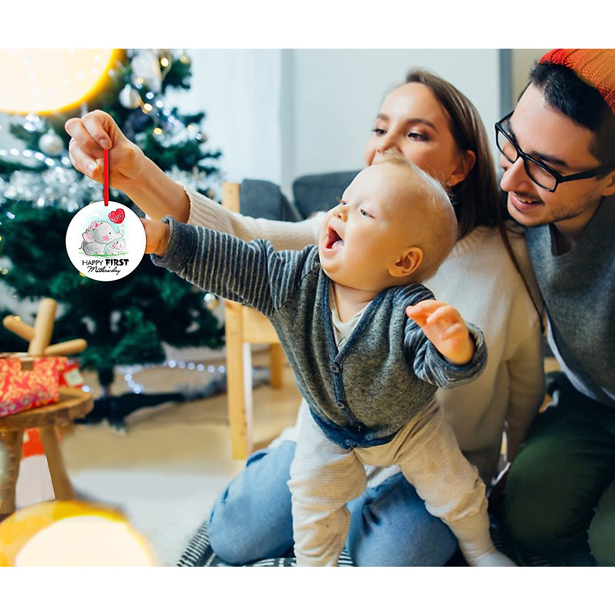 FaCraft First Time Mother Gifts for Mom,3" First Mothers Day Ornament,1st Mothers Day Keepsake Gift for Mom,Mommys,Mother to be,Baby Shower