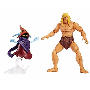 Masters of the Universe Masterverse Revelation Savage He-Man Action Figure with 30+ Articulated Joints, 3 Weapons, Harness & Orko Figure with ‘Floating’ Base, 7-inch Motu Collectible Gift