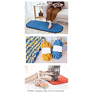 3 Pack Pomp-A-Doodle Yarn, Used for Car seat Cushion, Baby Blanket and Other DIY Knitting Yarn Craft Projects (Bean Paste)