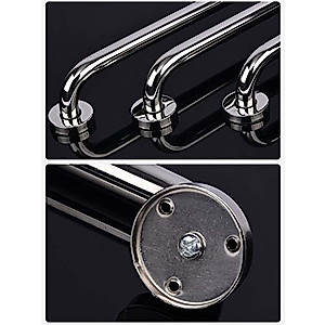 CRODY Bath Wall Attachment Handrails Grab Bar Rails Bathroom Chrome Stainless Steel Antislip Grab Bar, Brushed Nickel Polished Finished Wall Mounted Support Handrail, Shower Towel Rack Safety Railing/
