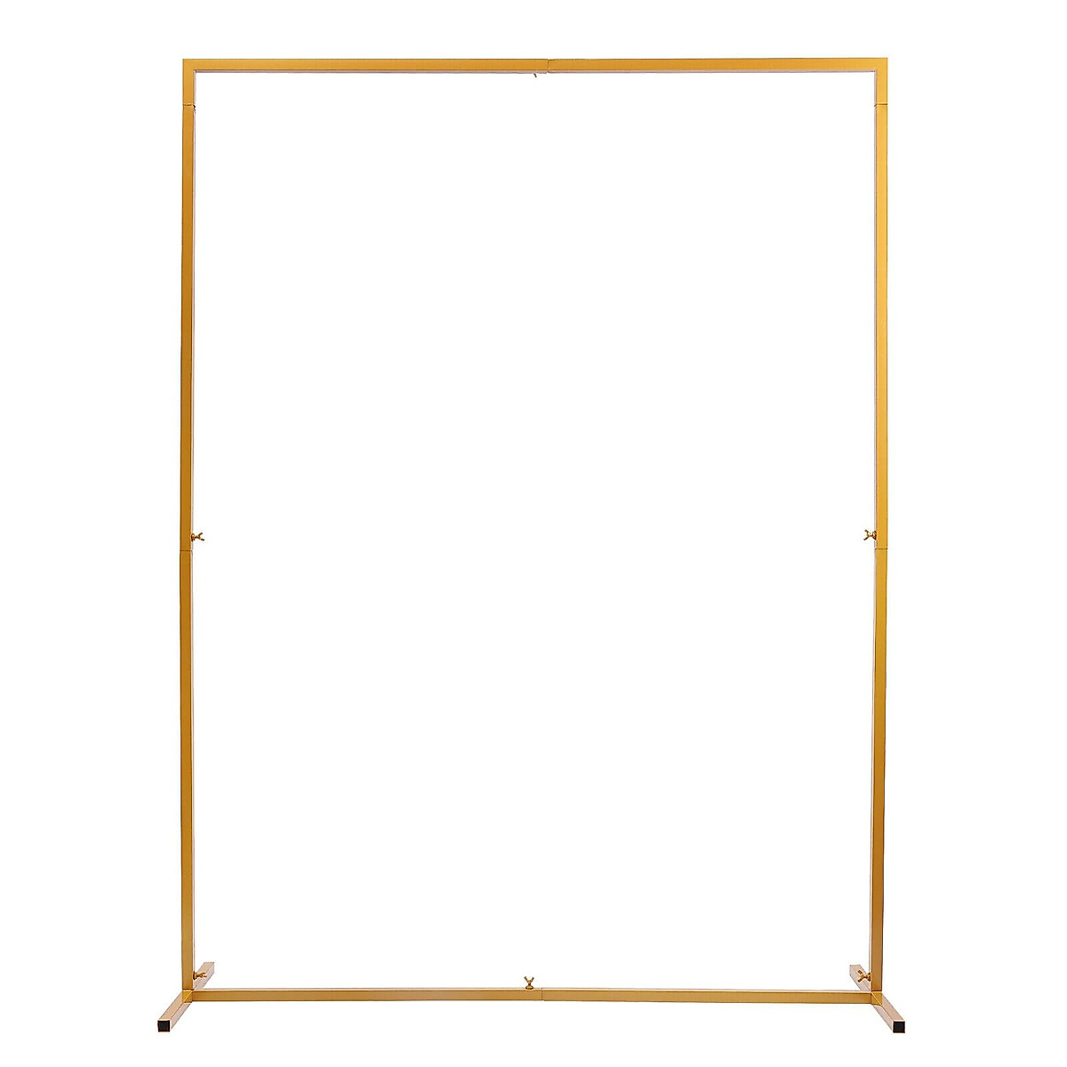 Gold Wedding Arch Backdrop Stand, 6.6FT x 4.9FT Garden Balloon Arch Rack, Square Balloon Backdrop Frame, Metal Wedding Arches, Rectangular Balloon Arch Stand, for Wedding, Ceremony, Anniversary, Party