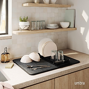 Umbra UDry Dish Drying Mat, Black