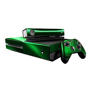 Green Chrome Mirror - Vinyl Decal Mod Skin Kit by System Skins - Compatible with Microsoft Xbox One (XB1)