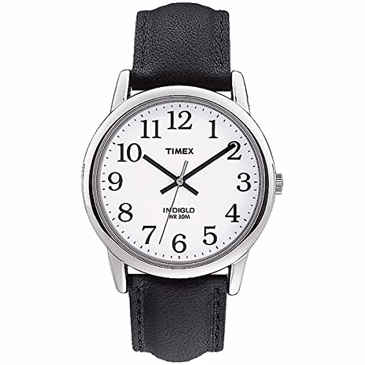 Timex Men's T205019J Easy Reader Black Leather Strap Watch