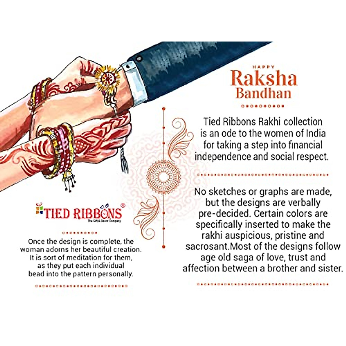TIED RIBBONS Rakhi for Brother with Gift Set | Coffee Mug (10 Oz) | Greeting Card | Roli Chawal Packet - Raksha bandhan Rakhi Gifts for Brother Rakhi Set for Brother Bhai Rakhi Thread