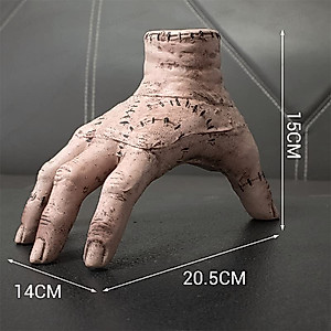 Rercarre Wednesday Addams Family Thing Hand, Cosplay Hand by Addams Family, Fake Hand Toys Scary Props Halloween Decorations Prop Movie