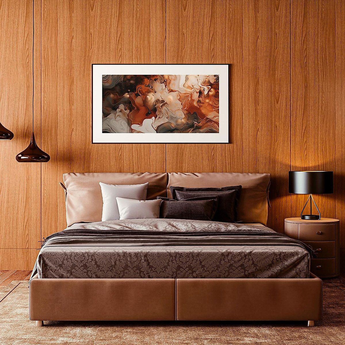 HATOKU 17.7" x 355" Brown Wood Peel and Stick Wallpaper, Contact Paper for Cabinets PVC Self Adhesive Wallpaper for Desk Drawer Shelf Liner