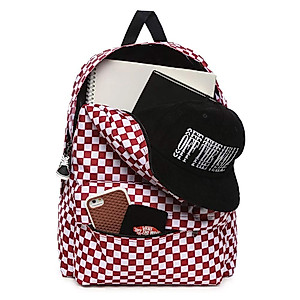Vans Men's Old Skool III Backpack, Chili Pepper Checkerboard, OS