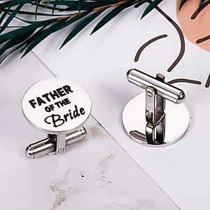 Father of the Bride Gifts from Daughter Wedding Cufflinks Gifts for Father of the Bride Men Father’s Day Gifts for Dad Daddy Birthday Christmas Valentine’s Day Cuff Link Gifts for Father Papa Him