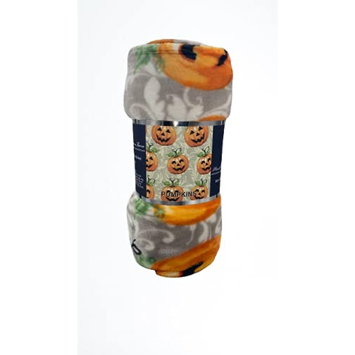 Decor&More Happy Halloween Microplush Throw Blanket (50 x 60inch) - Pumpkins