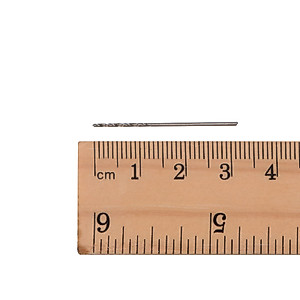 uxcell 10 Pcs 0.95mm HSS(High Speed Steel) W6542 Micro Drill Bits, Fully Ground Jobber 32mm Length Drill Bit for Mild Steel Copper Aluminum