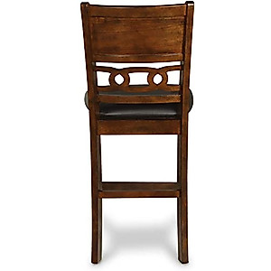 New Classic Furniture Gia 5-Piece Counter Dining Table Set, 42.25-Inch, Brown