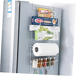 MAGICLULU Refrigerator Side Wall Shelf Multi-layer Storage Holder Copper Storage Rack Refrigerator Storage Rack Refrigerator Hanging Rack Foldable Storage Rack