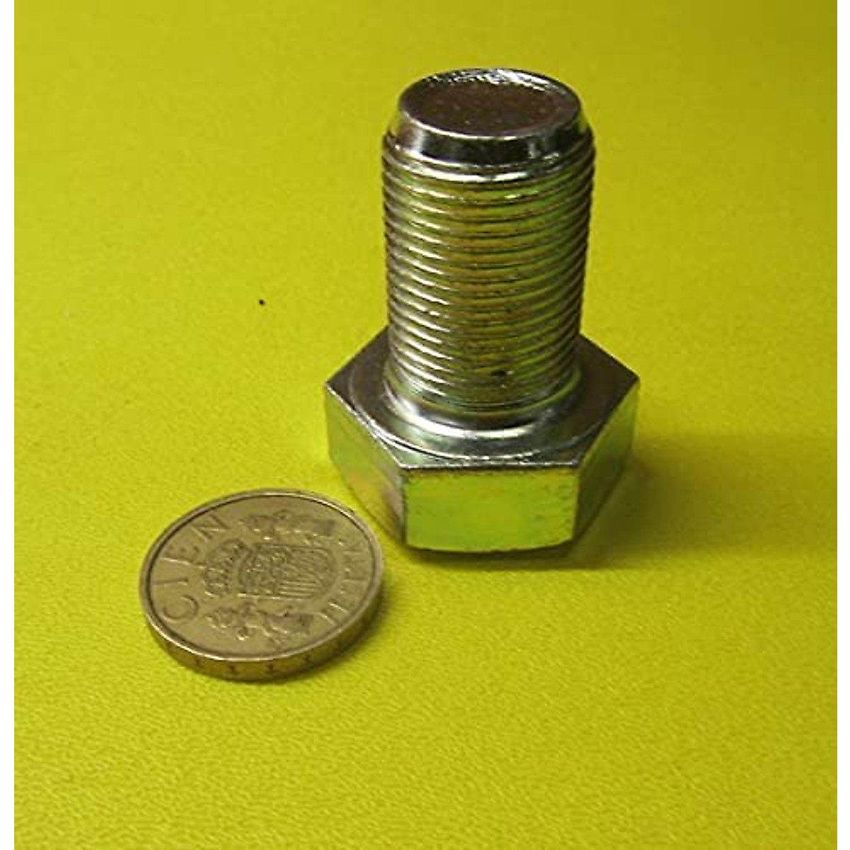 Class 8.8 Zinc Plated Steel Hex Head Bolts FT M20 x 1.5 mm x 30 mm Long 4 pcs., Silver