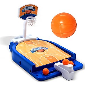 Dazzling Toys Kids Indoor Basketball - Mini Tabletop Finger Flick Games for Toddler, Desk Game Toys, Small Table Sports Machine Toy, Tiny Basketballs & Hoop for Home, Kid Basket Ball Room Arcade