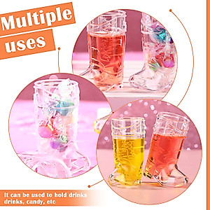 Plastic Mini Cowboy Boot Shot Glasses 1 oz Reusable Cowboy Boot Cups Western Plastic Beer Mugs for Cowboy Cowgirl Party Decorations Bachelorette Party Supplies Birthday Wedding Decorations (12 Pcs)
