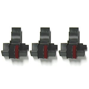 3 Pack - Compatible IR-40T Black/Red Ink Rollers, Works for Sharp EL1801P, Sharp EL1801PIII, Sharp EL2192, Sharp EL2620