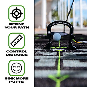 Master Your Golf Skills: Back 2 Basics - Pair of Putting Gate Stands - Ideal Companion for Putting Gates, Pro Path Mirror, and Mat - Elevate Alignment & Control Golf Training Gear