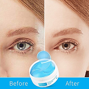 +WIS+ Under Eye Patches 60 Pcs With Collagen for Dark Circles, Puffy Eyes, Undereye Bags, Wrinkles, Hyaluronic Acid Eye Mask to Hydrating for Dry Skin