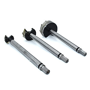 Big Horn 70164 Carbide Tipped Spur Bit Set (1 Inch, 1-1/2 Inch & 2-1/8 Inch Bits) - 1/2 Inch Shank with 3/8 Inch Hex End