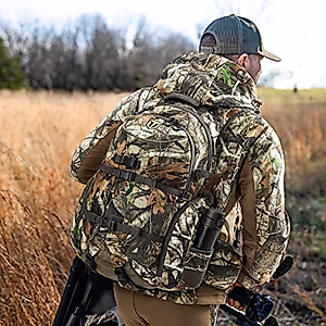 TIDEWE Hunting Backpack, Waterproof Camo Hunting Pack with Rain Cover, Durable Large Capacity Hunting Day Pack for Rifle Bow Gun (Next Camo G2)