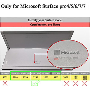 Case Cover for Microsoft Surface Pro 7 +/ Surface Pro 7 / Surface Pro 6 / Surface Pro 5 / Surface Pro 4 12.3 inch Tablets,with Type Cover Keyboard and Pen Holder (Gray)