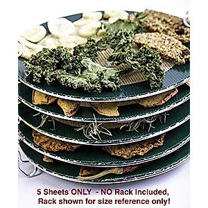 5 Dehydrating Sheets Compatible With Ninja Foodi Dehydrator - 8" Circle Non Stick Drying Herbs Chips Fruit Leather Jerky Food Liner Mats Pressure Cooker