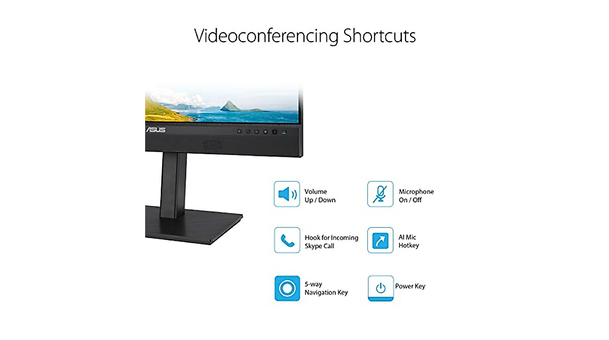 ASUS 23.8” Video Conferencing Monitor with Webcam