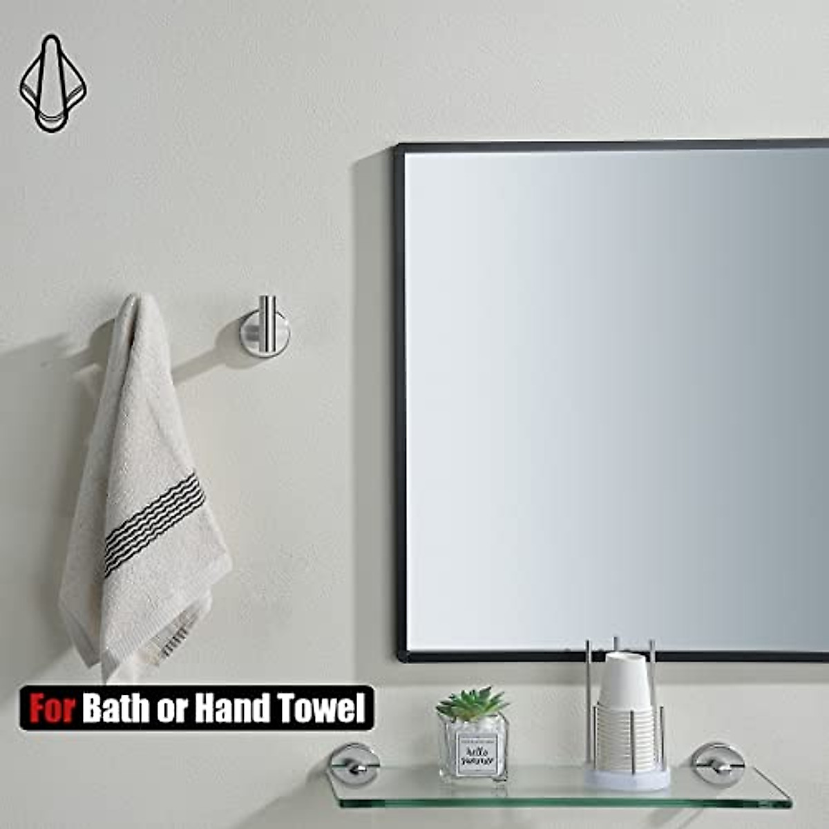 JQK Bathroom Hardware Set, 5-Piece Bath Towel Bar Accessory Set Brushed Steel Towel Rack Holder Wall Mount, BAS105-BN