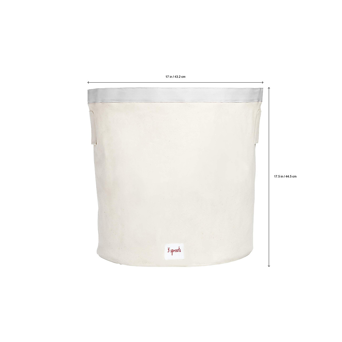 3 Sprouts Large Toy Storage Basket - Durable Kids & Baby Toy Bin with Handles for Toy Basket Storage, Round Hamper for Laundry in Nursery & Playroom, Llama