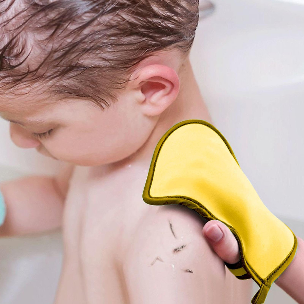 Bath Sponge, PVA Super Soft Exfoliator Sponge Gloves, Bath and Body Exfoliator Mitts, Dual-Sided, Multi-Purpose Glove Exfoliates Skin, Scrubbing Glove for Shower Spa Massage and Dead Skin Cell Remover