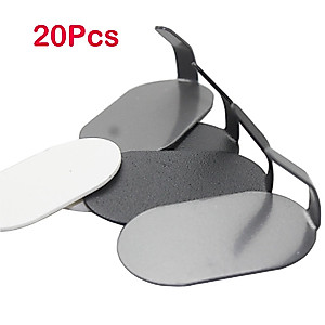 Ourart 20 Pcs Wall Mounted Coat Hooks, Adhesive Hanger Hook for Towel, Key, Robe, Scarf, Bag, Cap - Black and Gray