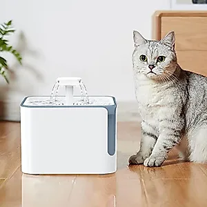 REDSASA Cat Water Fountain, Automatic Cat Fountain 3L/101oz, Dog Water Dispenser with Adjustable Pump, Ultra Quiet Intelligent Cat Drinking Fountains with 2 Filters, 2 Water Flow Settings
