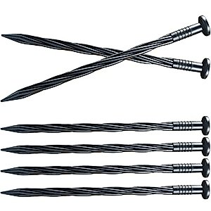 30 Pcs Spiral Landscape Anchoring Spikes, 8 Inch Landscaping Fabric Edging Stakes Plastic Edging Nails Nylon Garden Lawn Yard Spikes