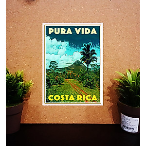 Costa Rica Fridge Magnet Zurich Bern Geneva SET 1 Art Souvenir Gift Vintage Retro 2x3" (12 Pura Vida 1)
