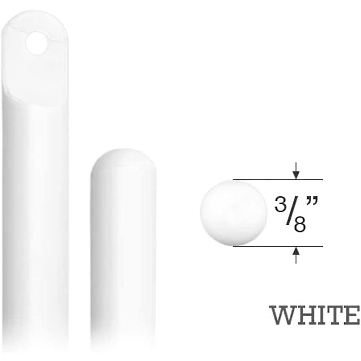 GMA Group New White Blind Wand/Rod - High Strength (30" Long - 2 Piece Pack)