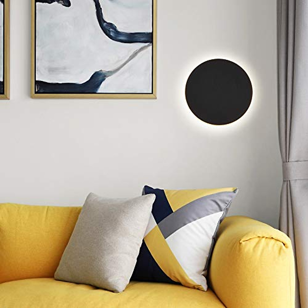 ZZYJYALG Lawn Light Outdoor Engineering Grass Light Outdoor Post Lantern Waterproof IP55 Garden Home Villa Landscape Die-cast Aluminum Black LED 12W/1200LM