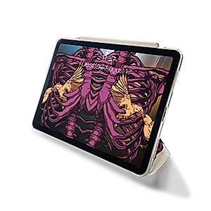 Cute Skeleton Bird Pattern Case Compatible with All Generations iPad Air Pro Mini 5 6 11 inch 12.9 10.9 10.2 9.7 7.9 Plastic Fabric Cover Slim Smart Stand SN1030 (8.3" Mini 6th gen)