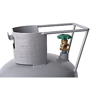 Flame King YSN100HOGa 100 LB Pound Horizontal & Vertical Propane Cylinder POL Valve, Gray