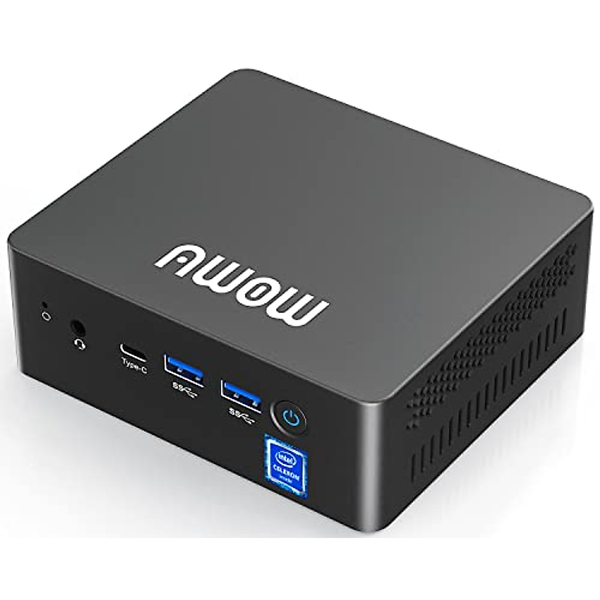 AWOW Mini PC Intel Celeron N4120 8GB RAM 256GB M.2 SSD, Mini Desktop Computer Support 4K UHD, Dual WiFi, HDMI, BT 4.2 for Business Home Office