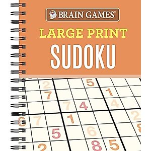Brain Games - Large Print Sudoku (Orange)