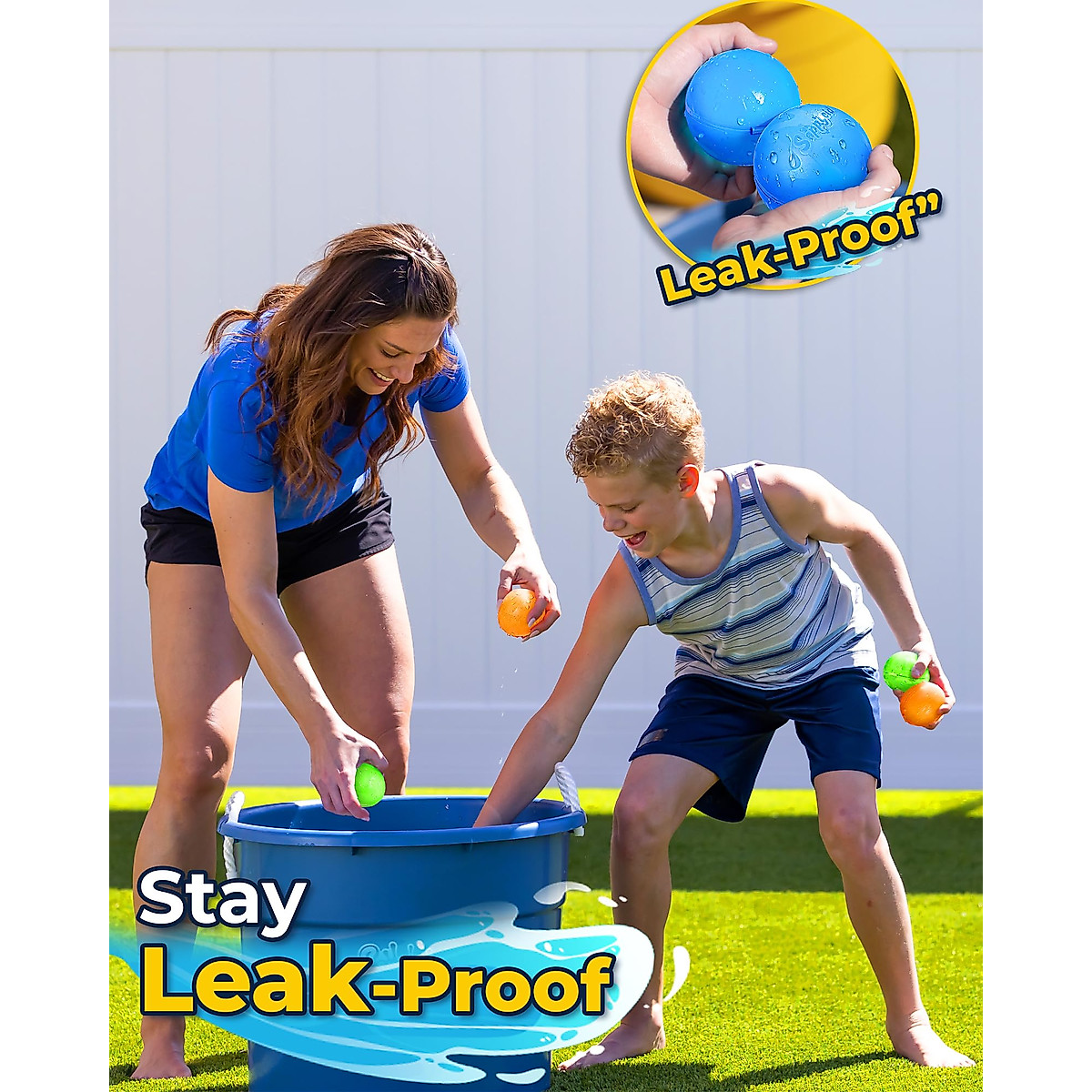 SOPPYCID Reusable Water Bomb balloons, Magnetic Refillable Water balls - Pool Toys for Boys and Girls, Beach Outdoor Activities Water Games Toy for kids Self Sealing Water Splash Ball (15Pack)