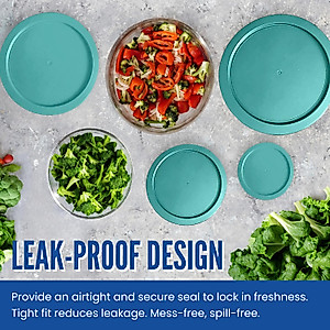 Replacement Lids for Pyrex Containers (2) 1-Cup (3) 2-Cup (2) 4-Cup (2) 7-Cup (Turqoise)